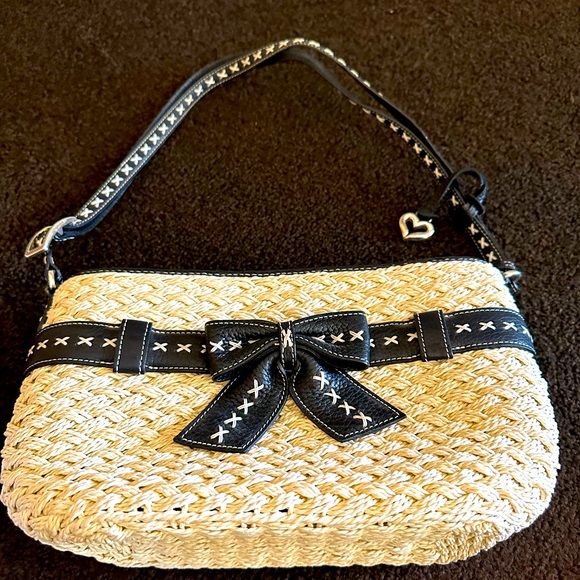 Brighton | Bags | New Brighton Wicker And Leather Purse | Poshmark